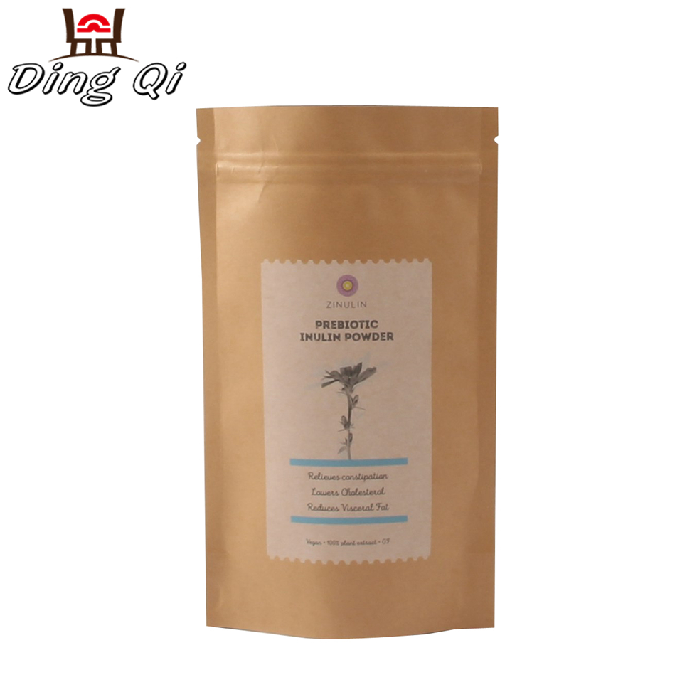 Brown kraft paper custom bag for protein powder - Flexible packaging ...